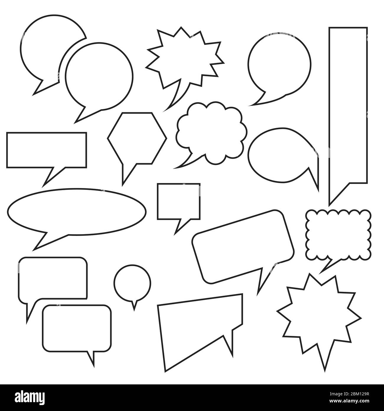 Speach bubble vector vectors Black and White Stock Photos & Images - Alamy