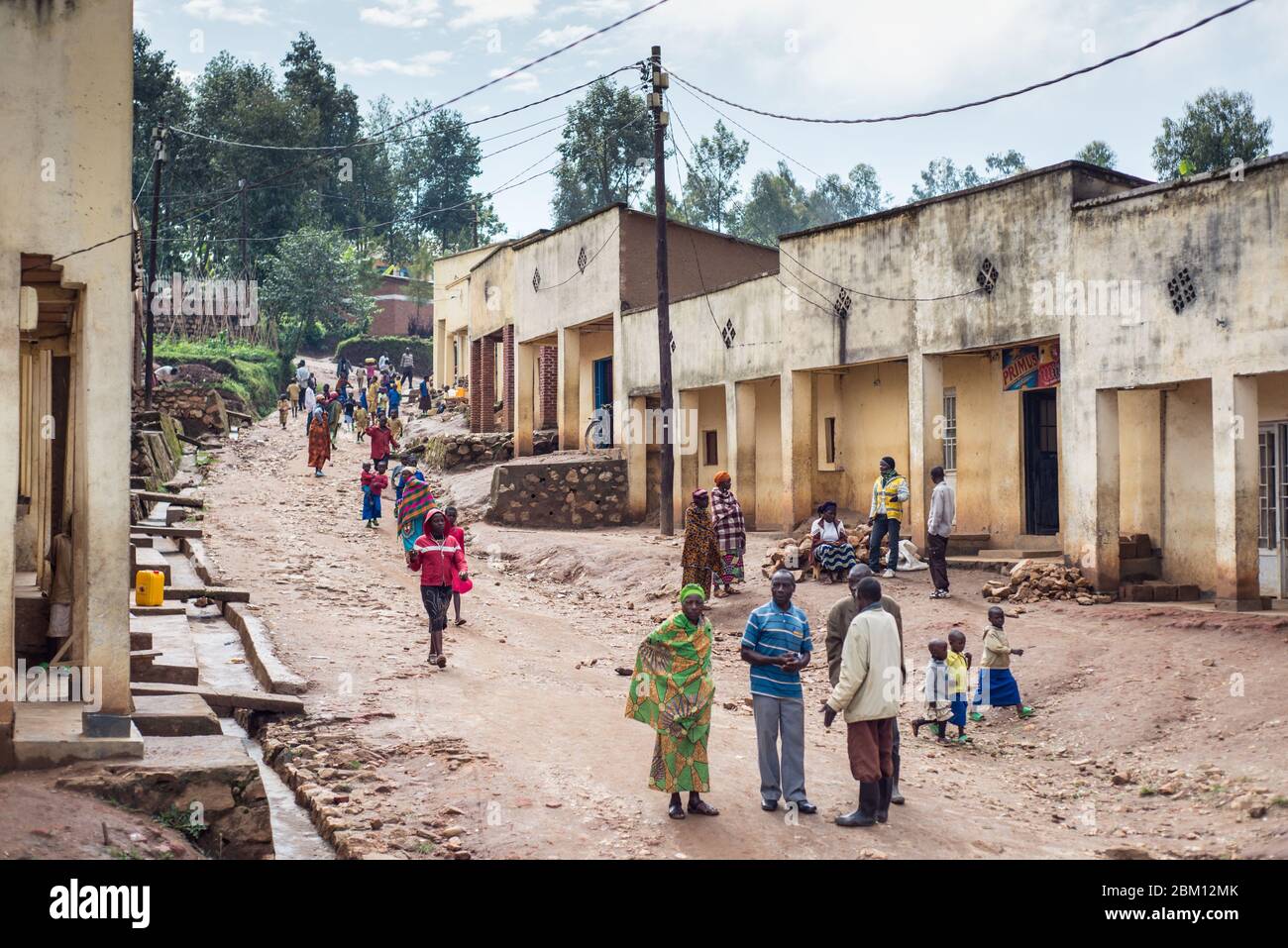 Gisenyi, Rwanda - October 25, 2016: people in the streets of Gisenyi ...