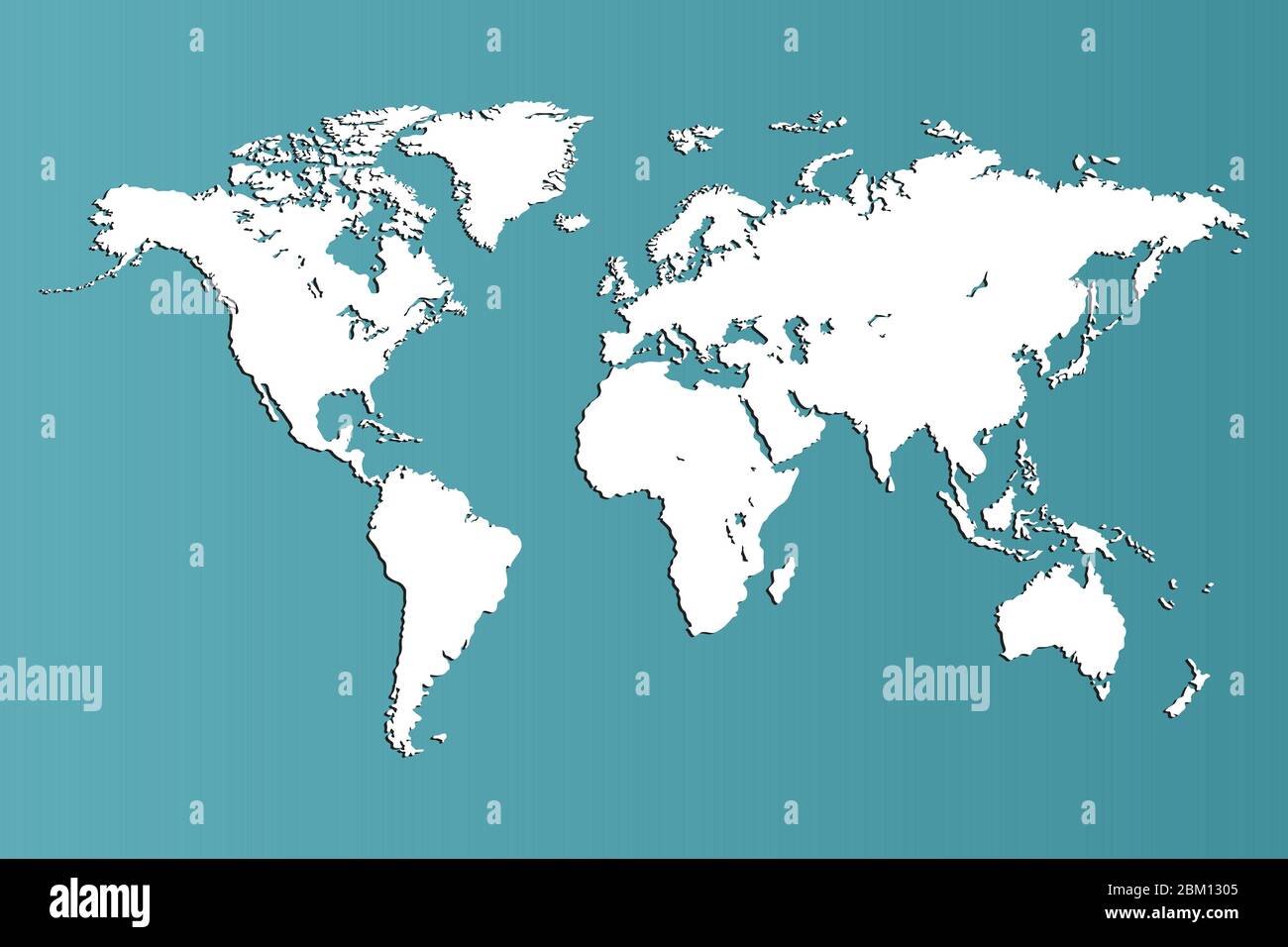 World map vector isolated. World political map. Flat earth vector ...