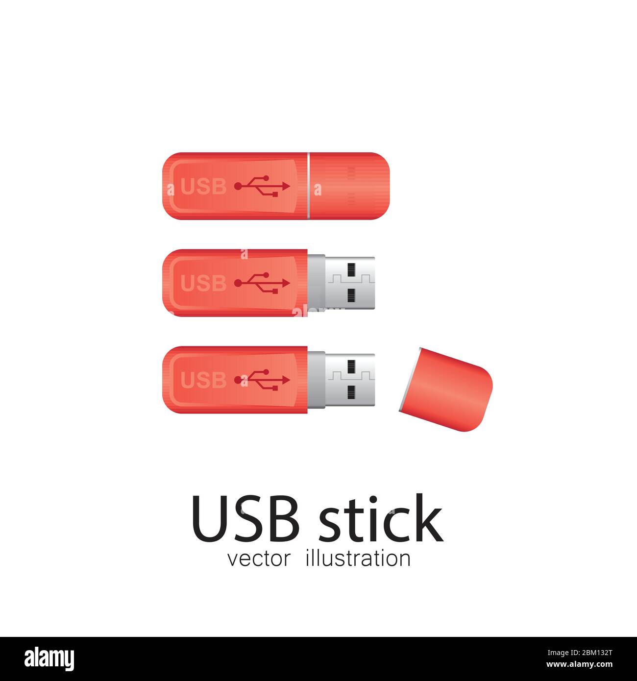 USB stick vector illustration isolated on white background Stock Vector ...