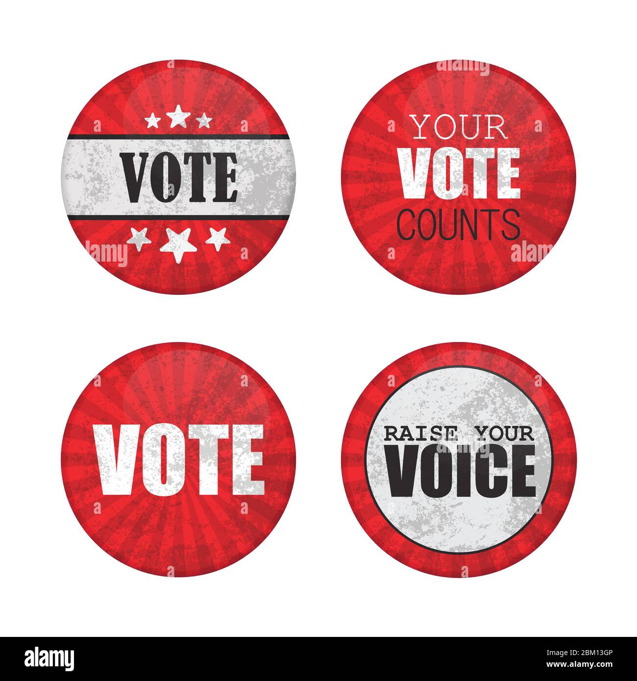 Vote button pin vector illustration isolated on white background Stock ...