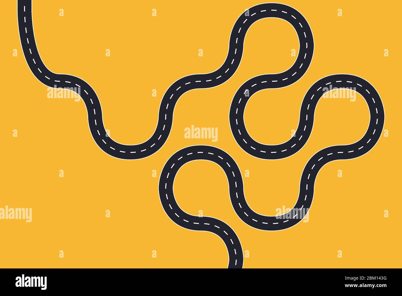 Winding road vector illustration isolated. Transportation concept ...