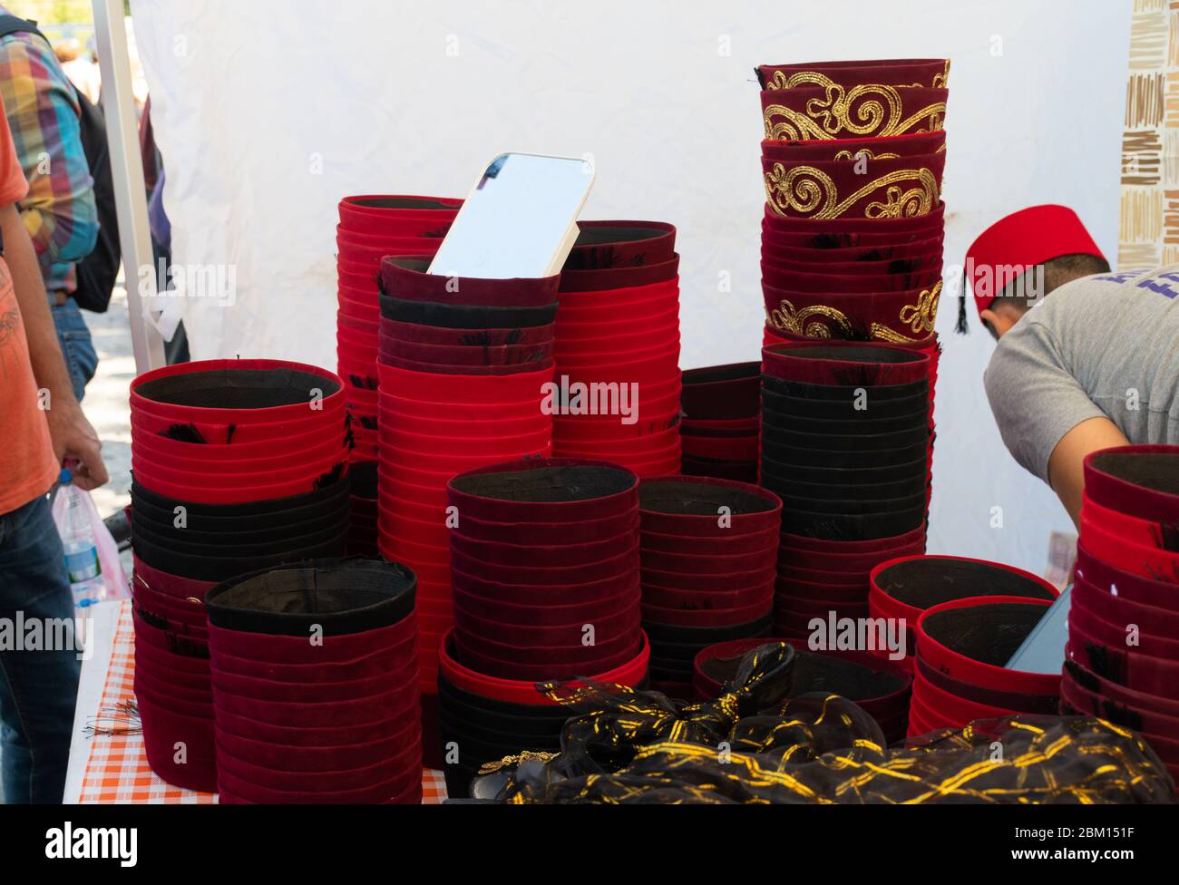 The fez (Turkish: fes), also called tarboosh is a felt headdress in the ...