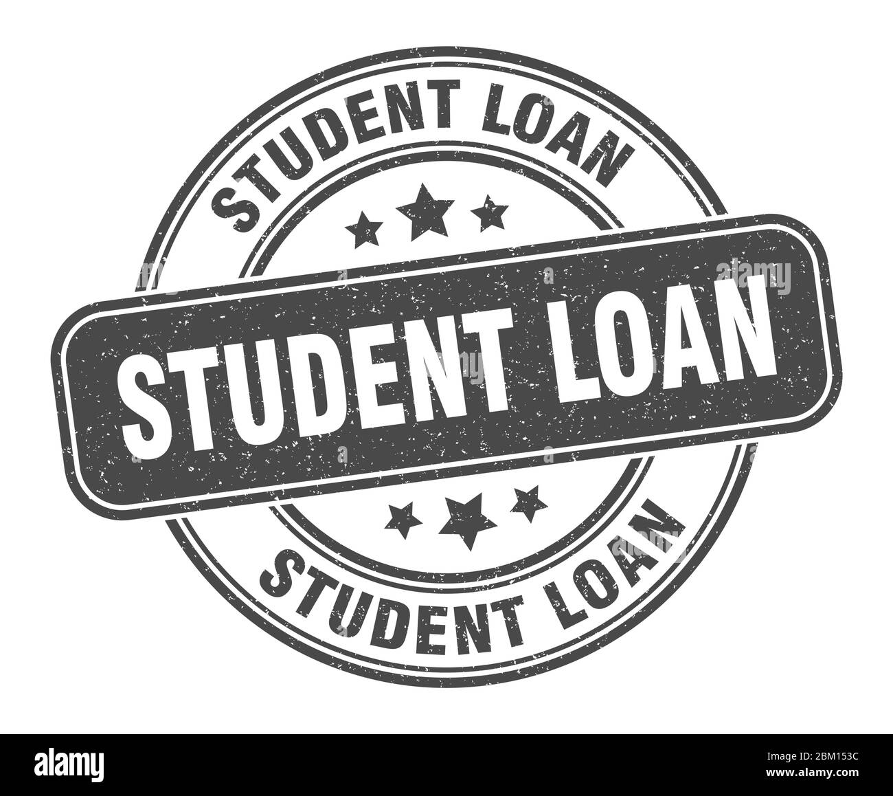 student loan stamp. student loan label. round grunge sign Stock Vector ...