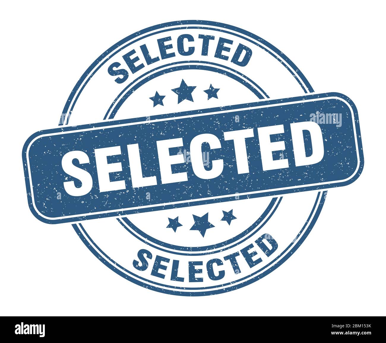 selected stamp. selected label. round grunge sign Stock Vector Image ...