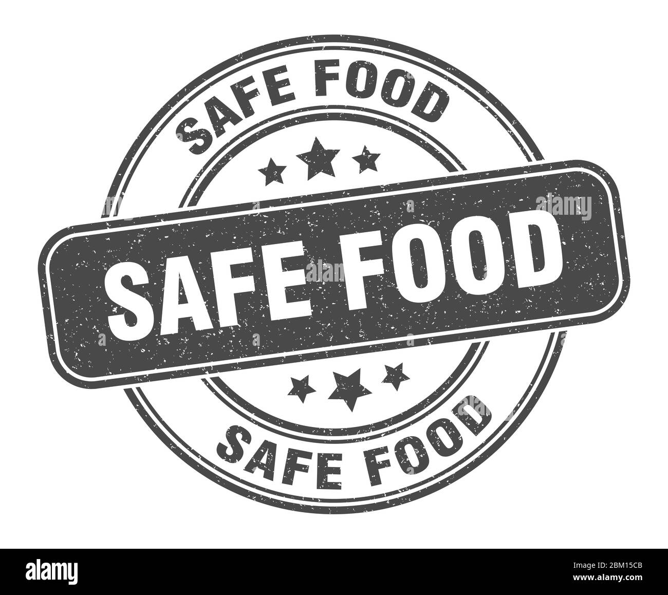 safe food stamp. safe food label. round grunge sign Stock Vector Image ...