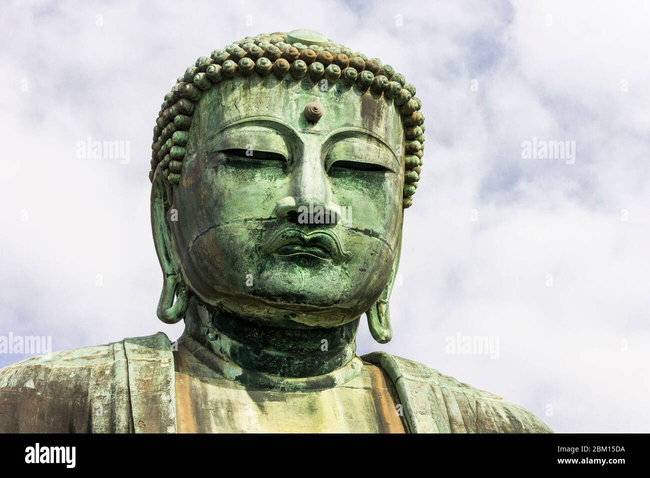 Kamakura, Japan. Views of the Great Buddha (Daibutsu), large bronze ...