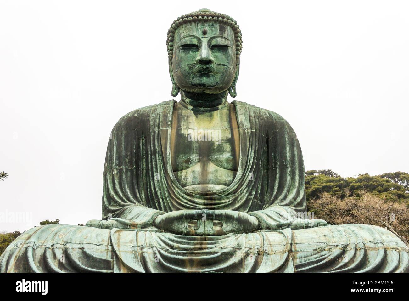 Kamakura, Japan. Views of the Great Buddha (Daibutsu), large bronze ...