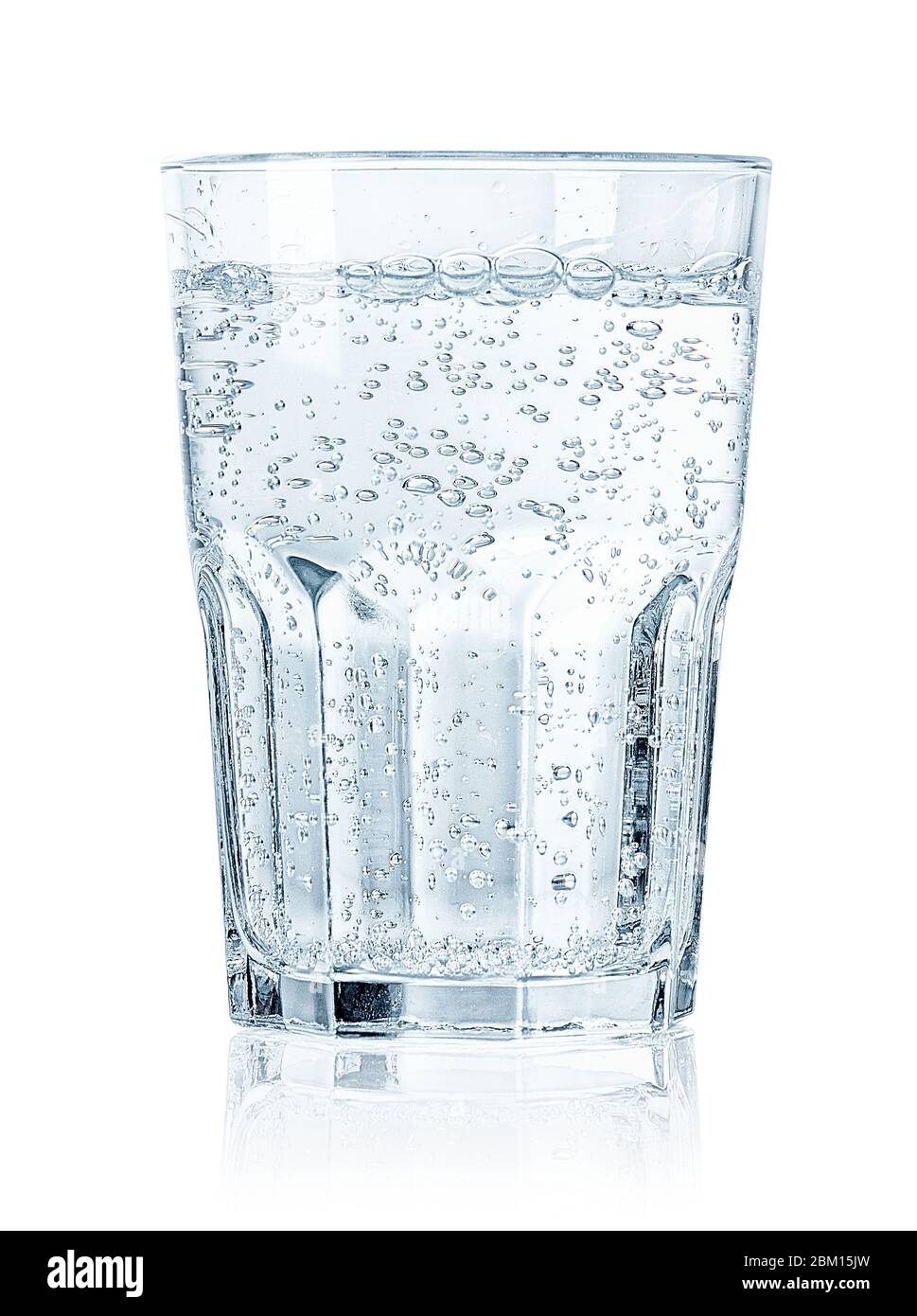 Glass of cold sparkling water isolated on white background Stock Photo ...