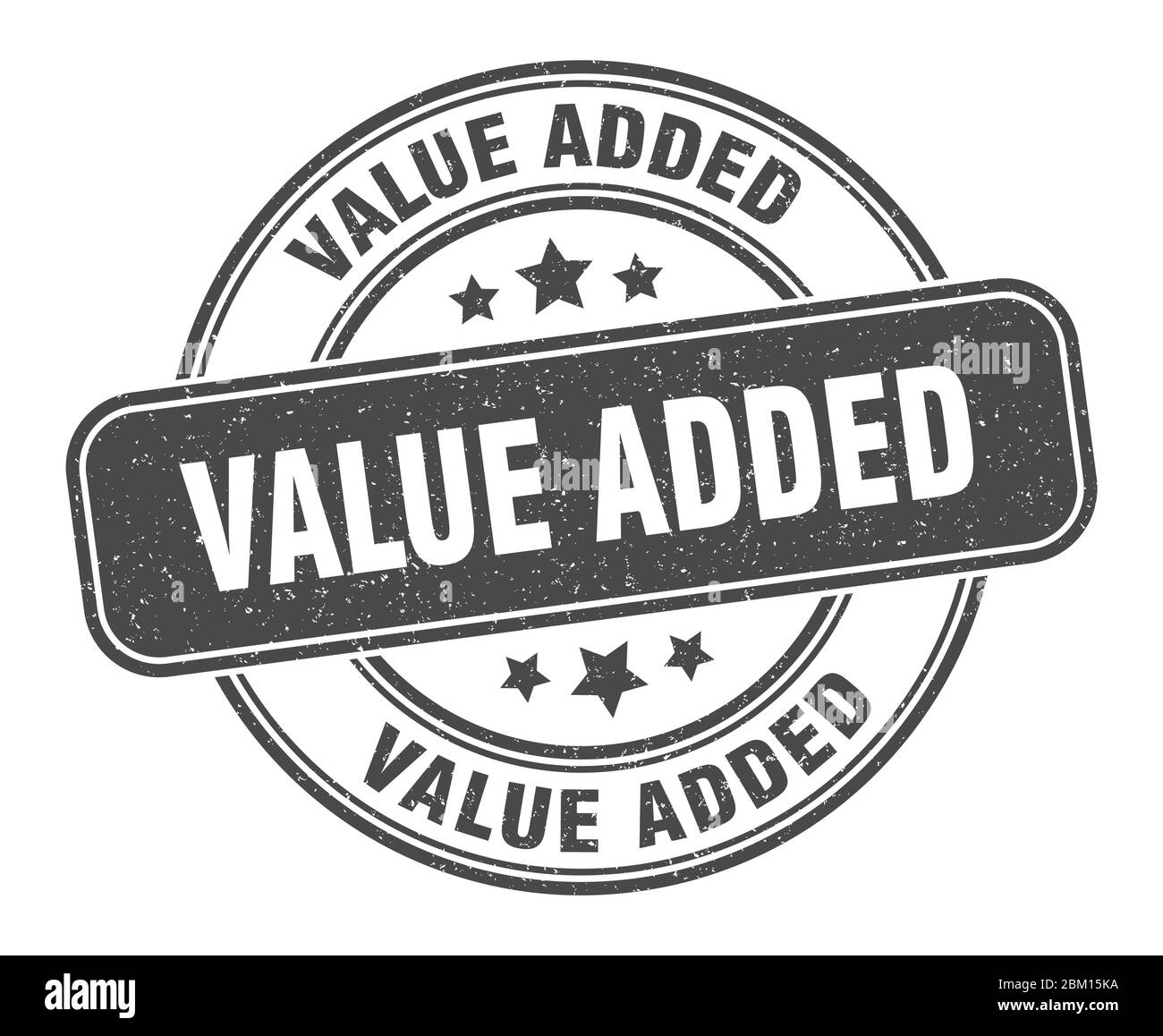 value added stamp. value added label. round grunge sign Stock Vector ...