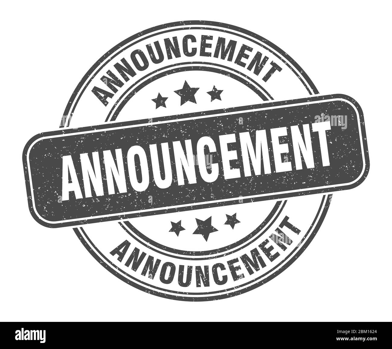 announcement stamp. announcement label. round grunge sign Stock Vector ...