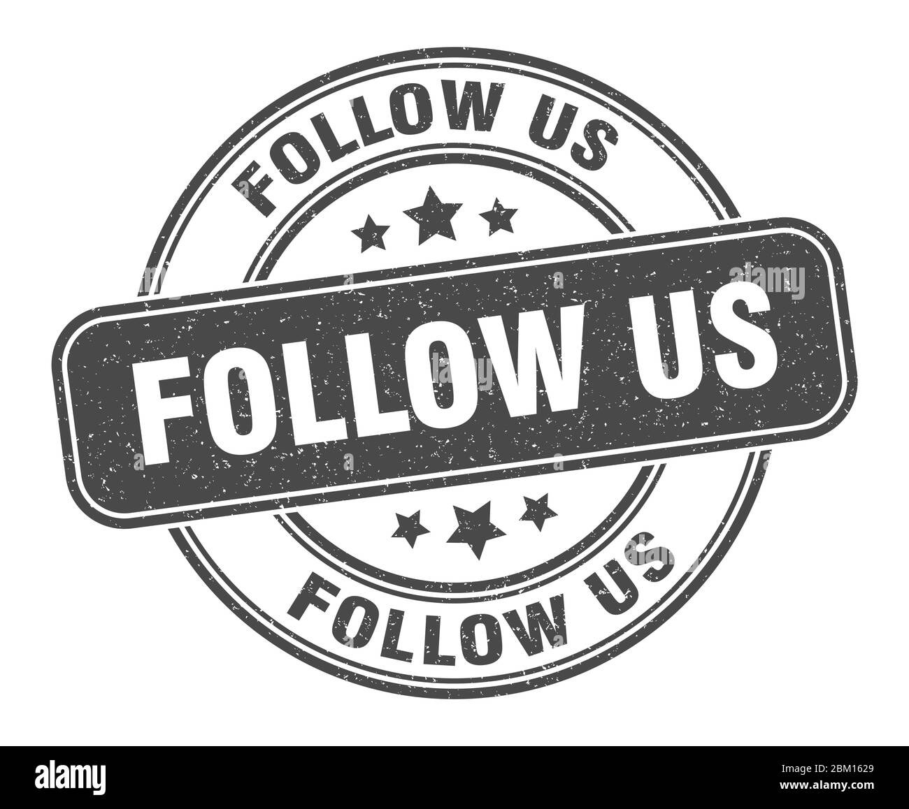 follow us stamp. follow us label. round grunge sign Stock Vector Image ...