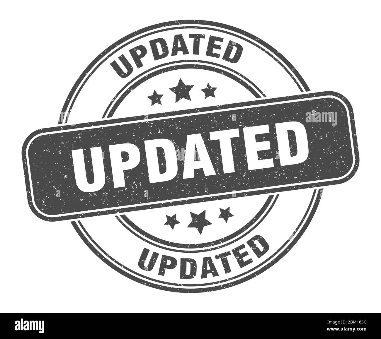 updated stamp. updated label. round grunge sign Stock Vector Image ...