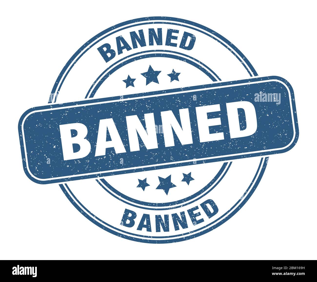banned stamp. banned label. round grunge sign Stock Vector Image & Art ...