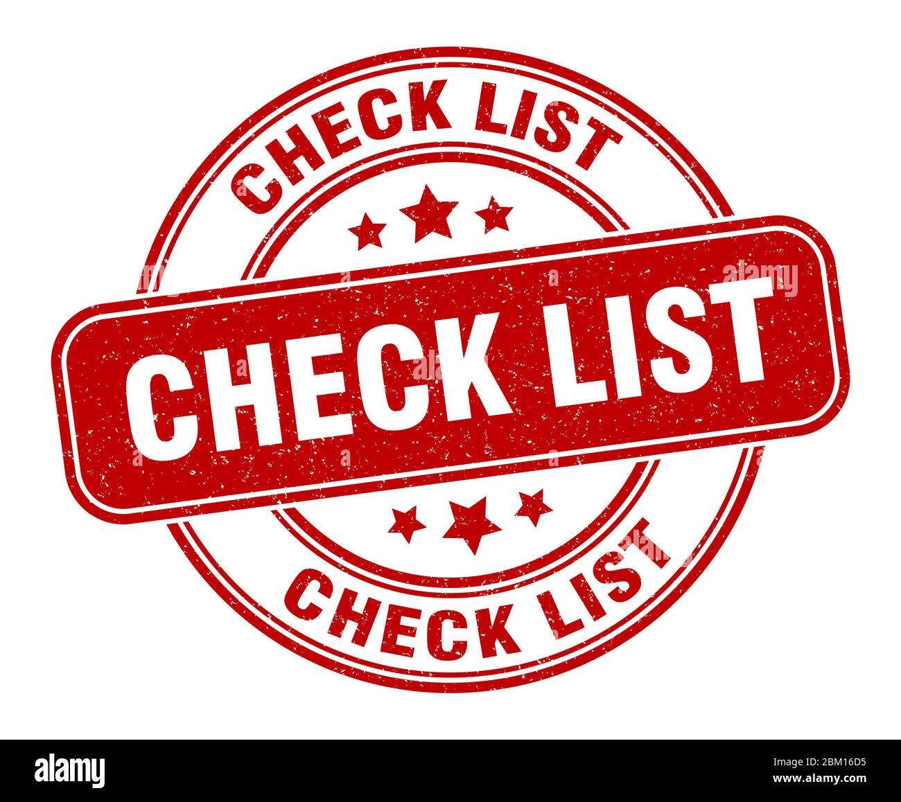 check list stamp. check list label. round grunge sign Stock Vector Image & Art - Alamy