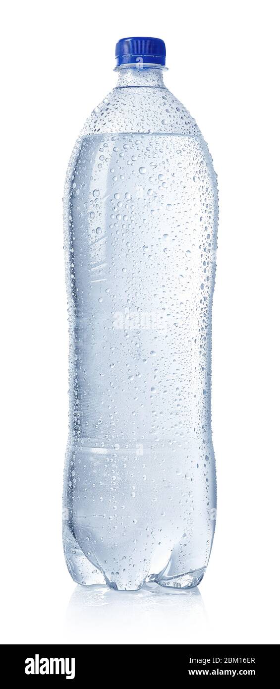 Bottle of cold water with drops isolated on white background Stock ...