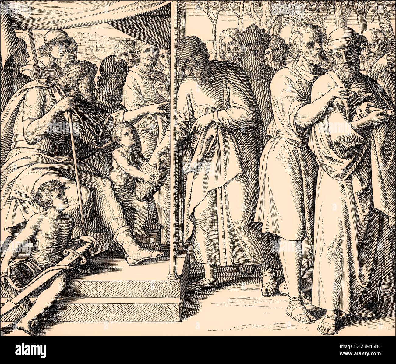 Joshua allocated the land among the twelve tribes, Old Testament, by ...