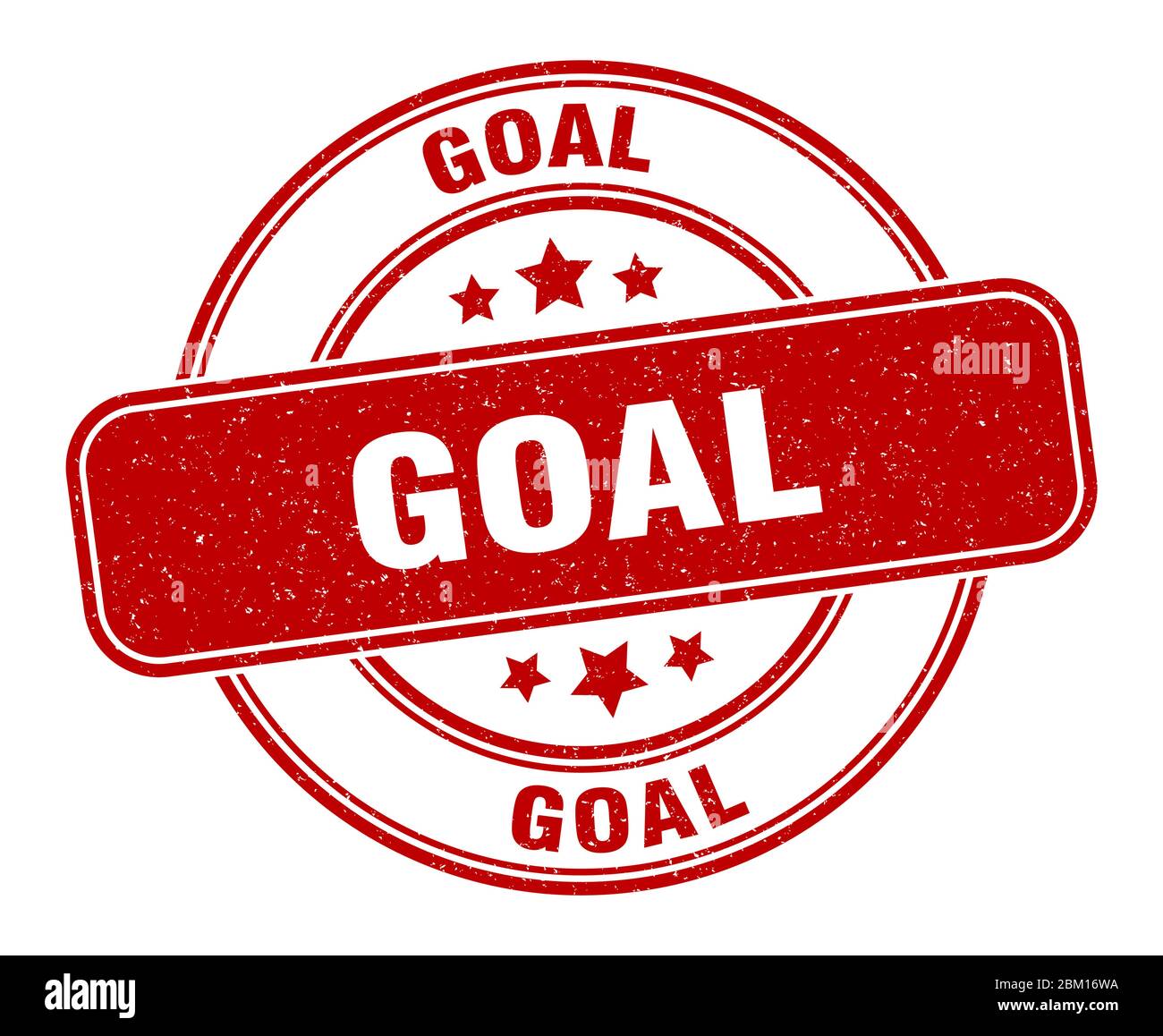 Goal red round grunge stamp Stock Vector Images - Alamy