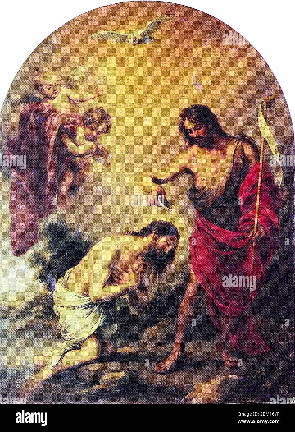 Bartolomé Esteban Murillo, The Vision of Saint Anthony of Padua, painting, circa 1668 Stock ...