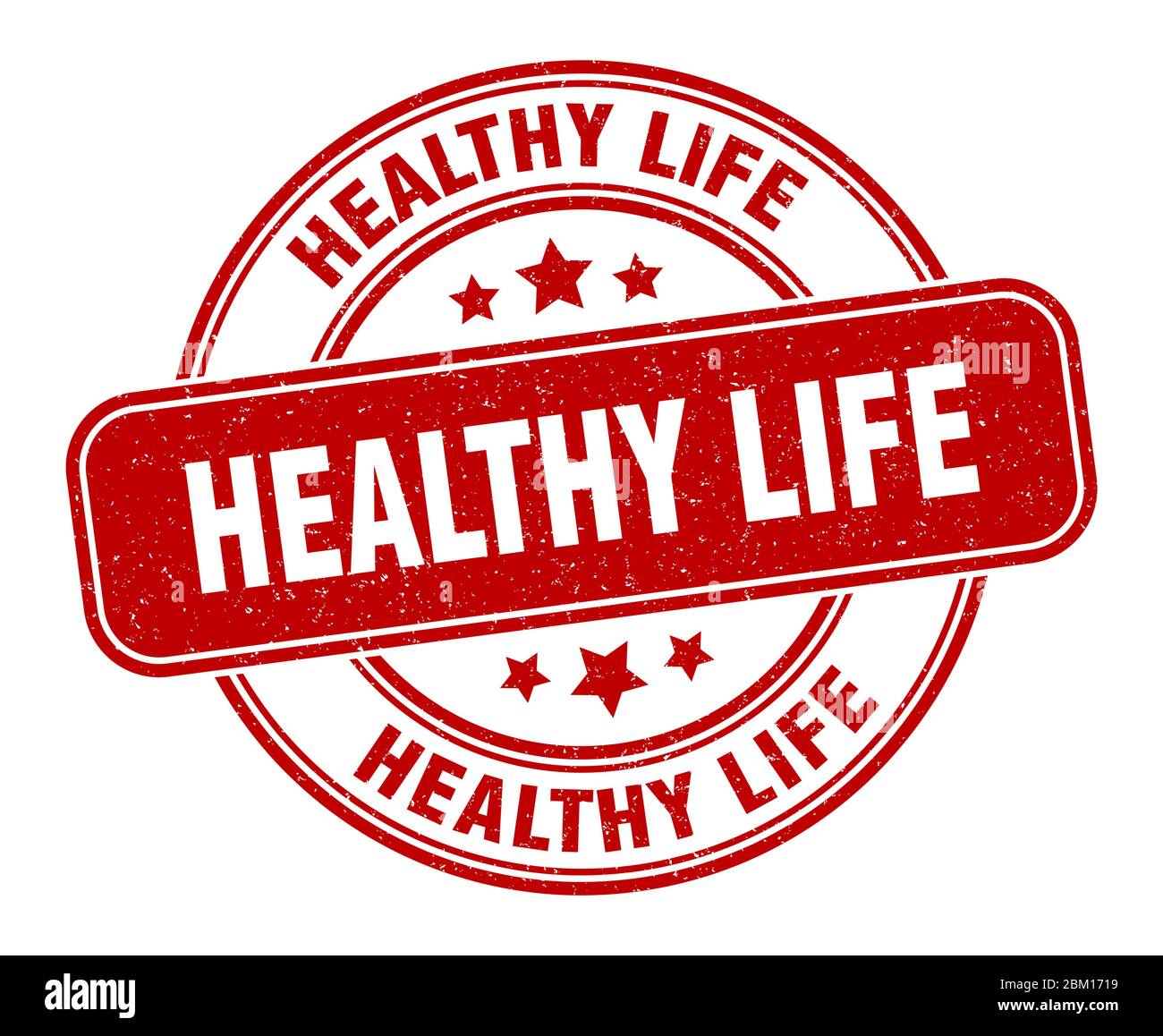healthy life stamp. healthy life label. round grunge sign Stock Vector ...