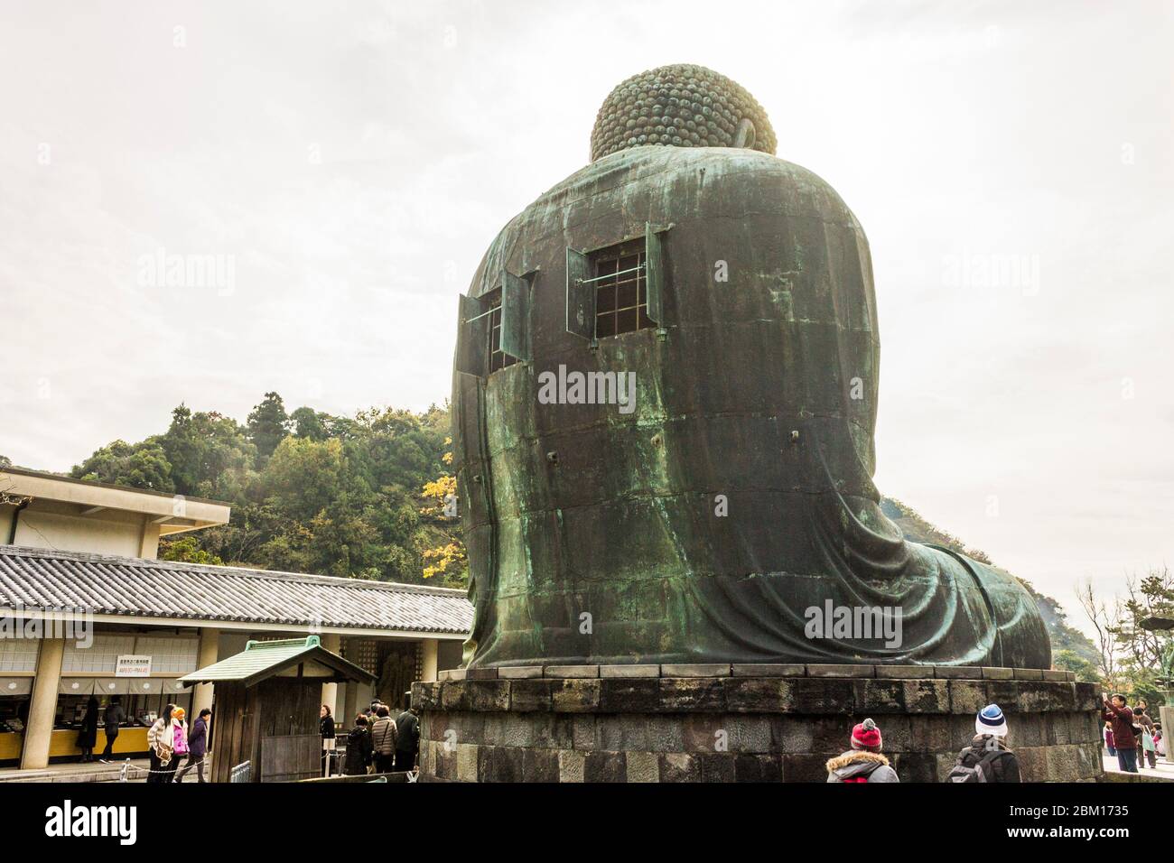 Kamakura, Japan. Views of the Great Buddha (Daibutsu), large bronze ...