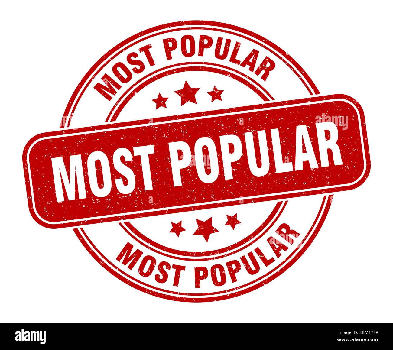 most popular stamp. most popular label. round grunge sign Stock Vector ...