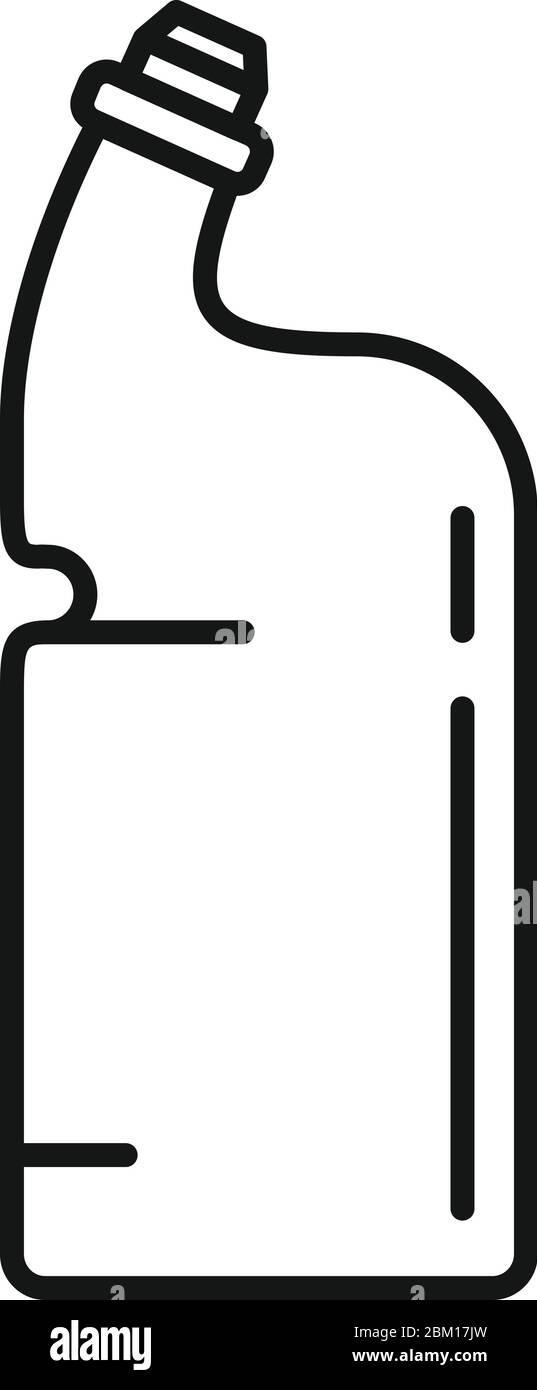Toilet bottle cleaner icon. Outline toilet bottle cleaner vector icon ...