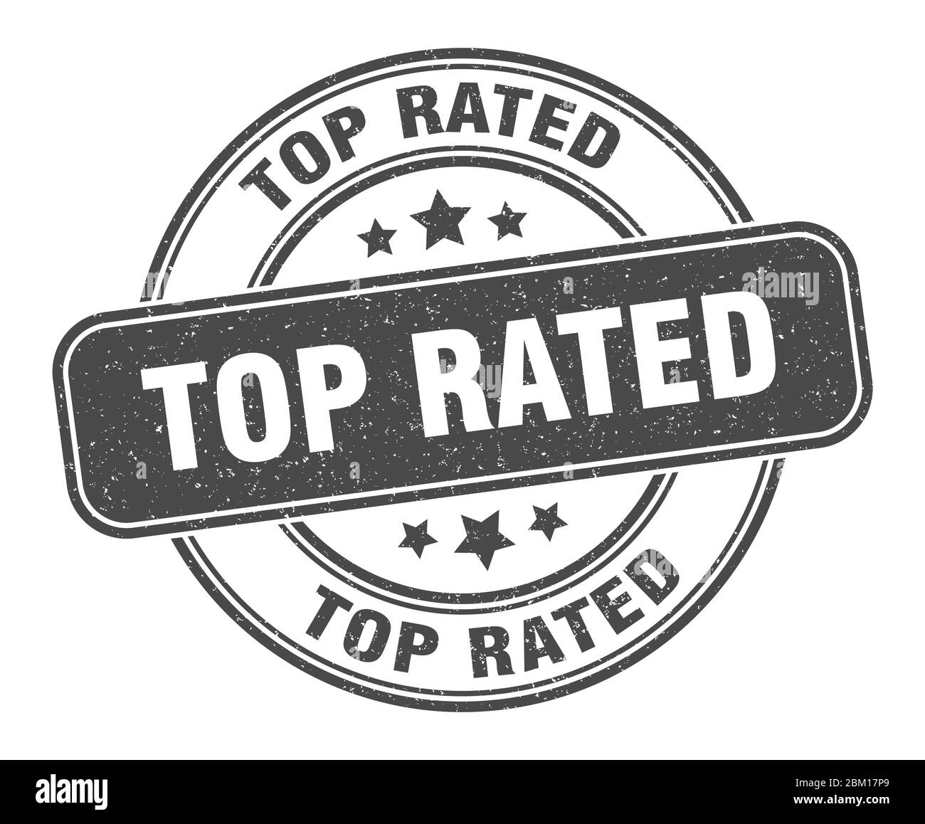 top rated stamp. top rated label. round grunge sign Stock Vector Image ...