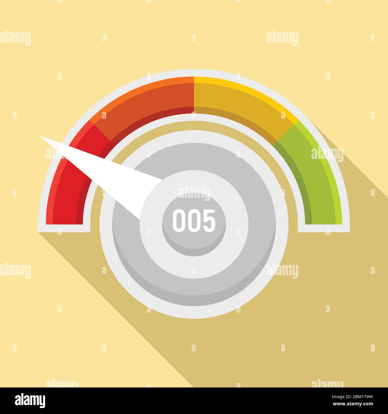 Low credit score icon. Flat illustration of low credit score vector ...
