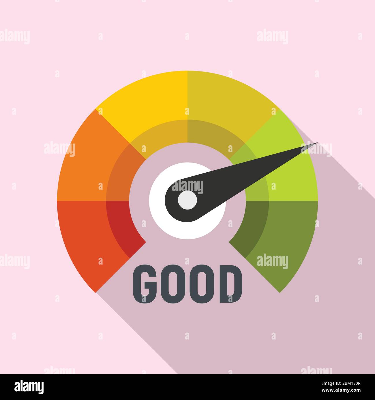 Good dial level icon. Flat illustration of good dial level vector icon ...