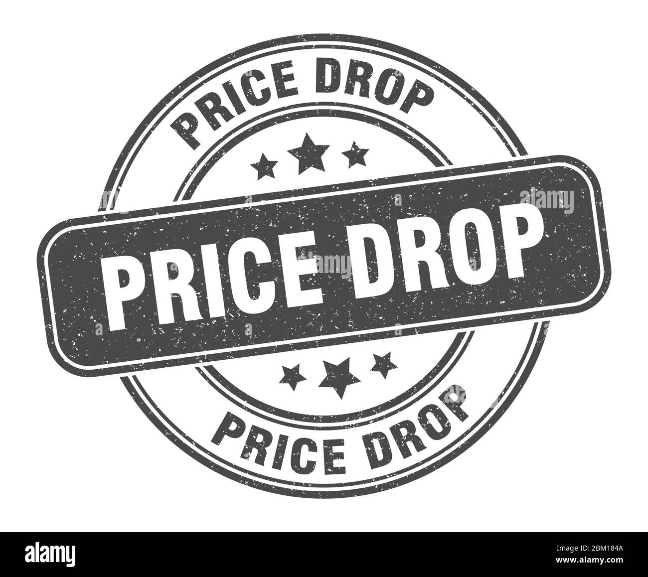 price drop stamp. price drop label. round grunge sign Stock Vector ...