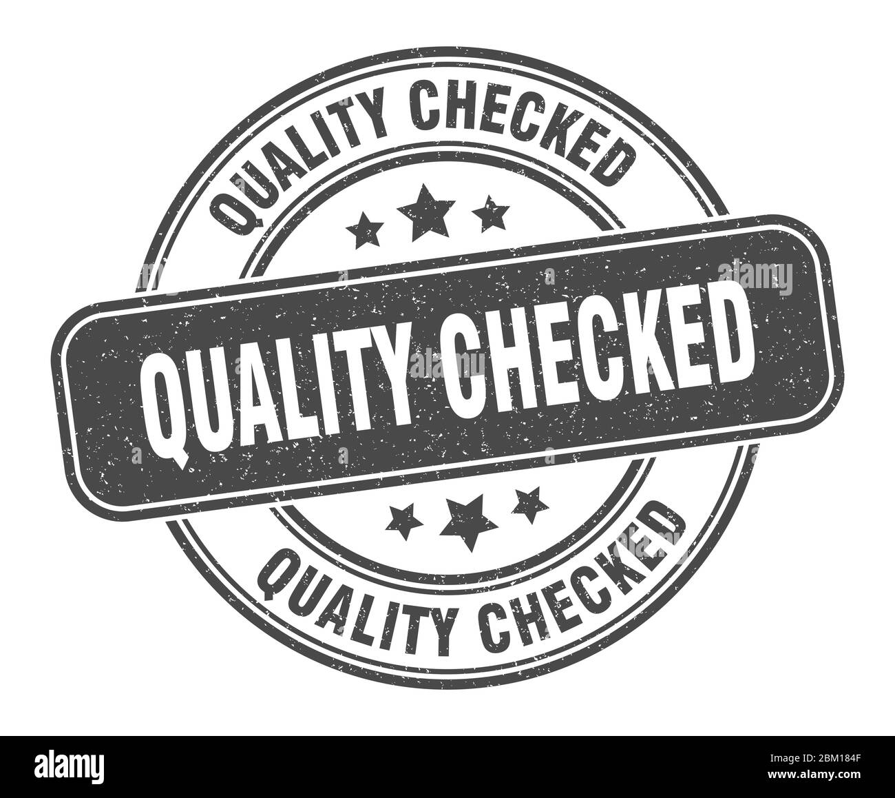 quality checked stamp. quality checked label. round grunge sign Stock ...