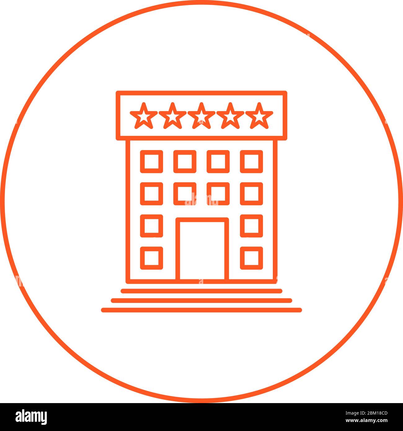 Beautiful Five Star hotel Vector line icon Stock Vector Image & Art - Alamy