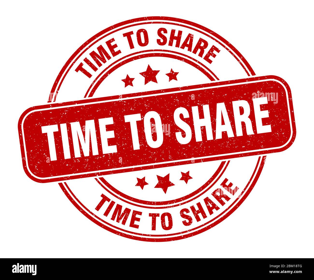 time to share stamp. time to share label. round grunge sign Stock ...