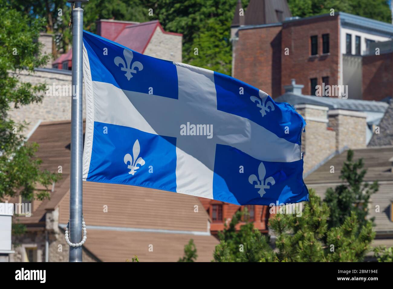 Flag, Quebec City, Quebec, Canada Stock Photo - Alamy