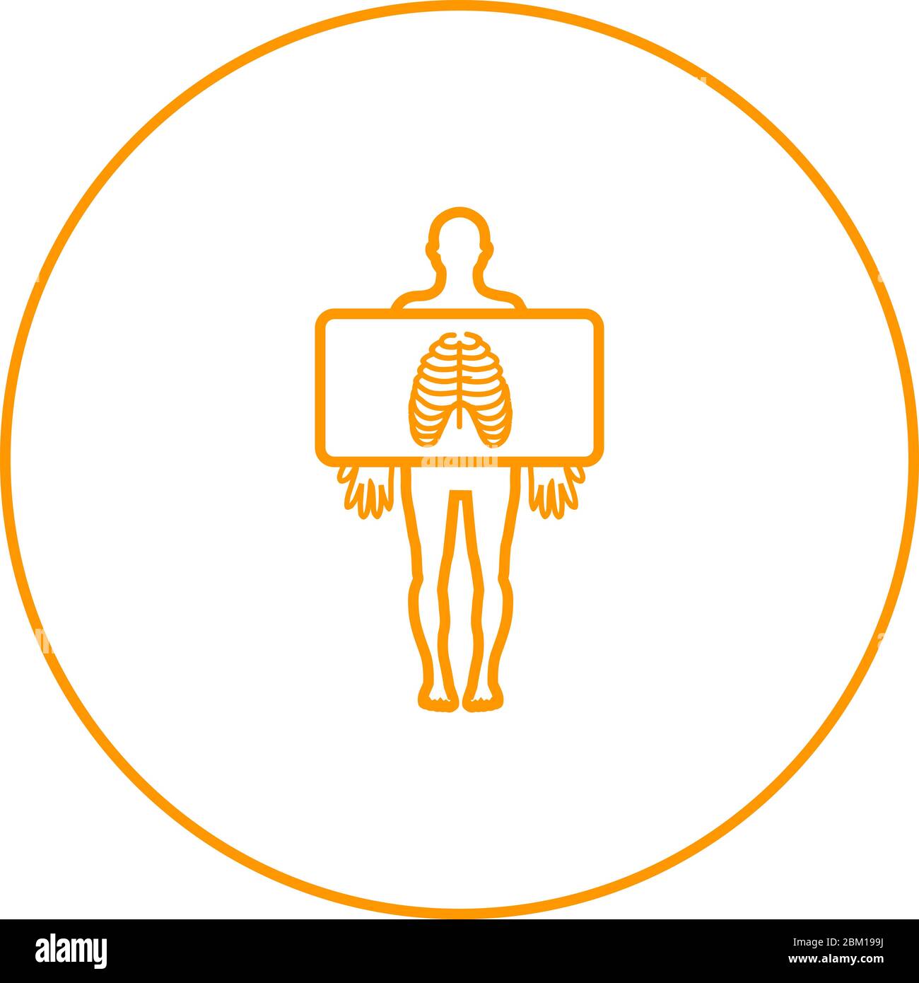 Chest X ray vector line icon Stock Vector Image & Art - Alamy