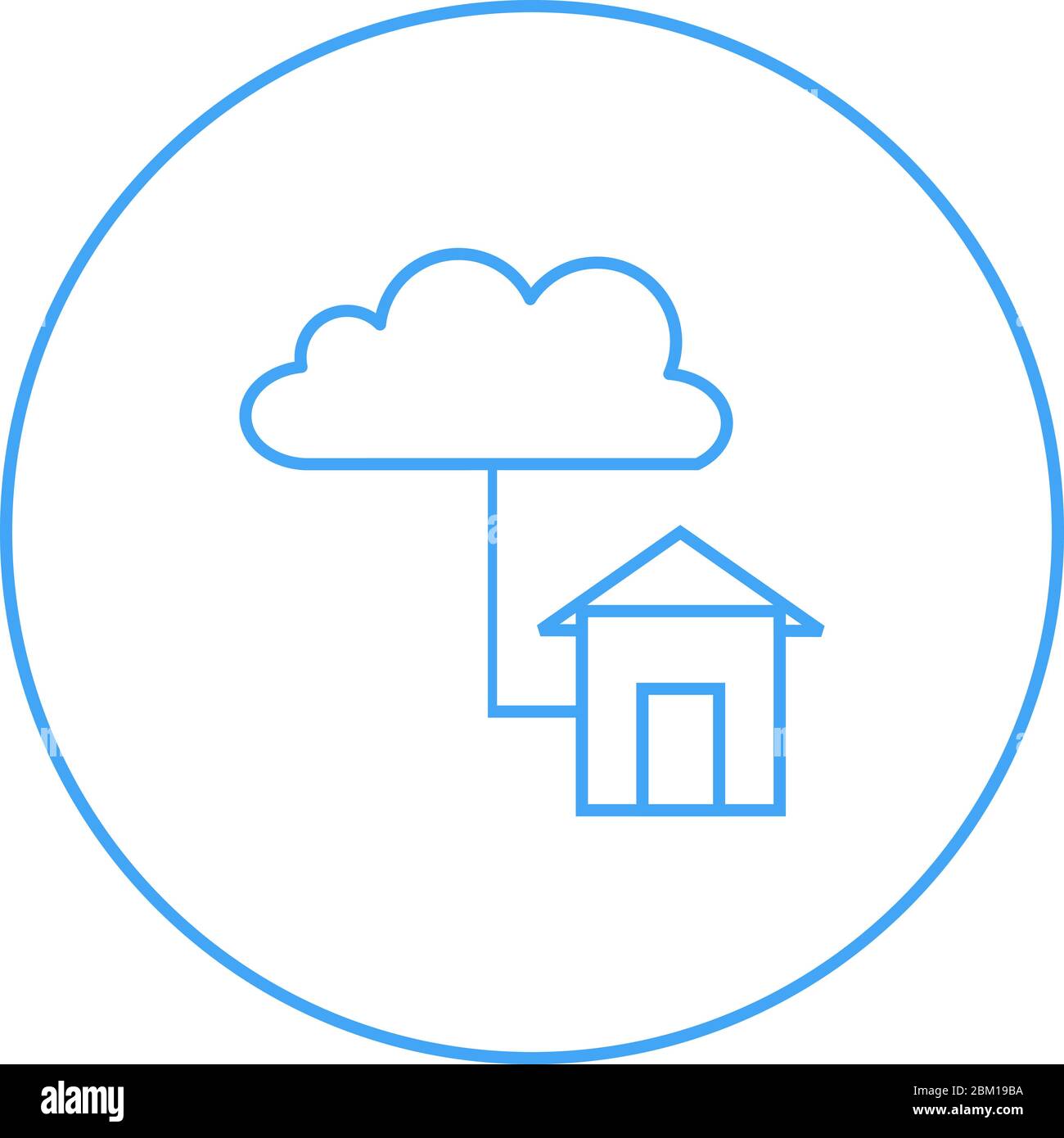 Beautiful Cloud home vector line icon Stock Vector Image & Art - Alamy