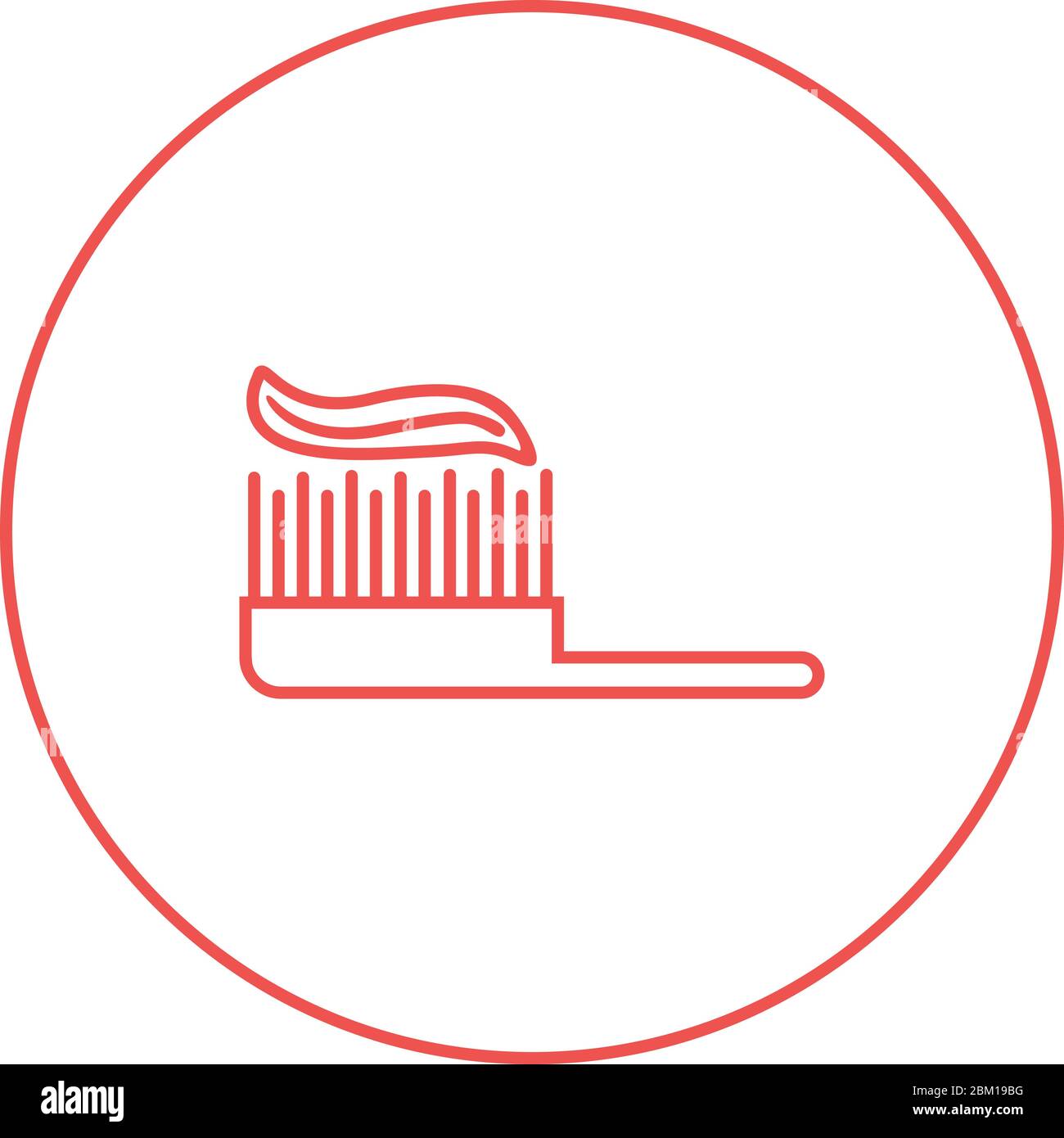 Toothpaste and brush line icon Stock Vector Image & Art - Alamy