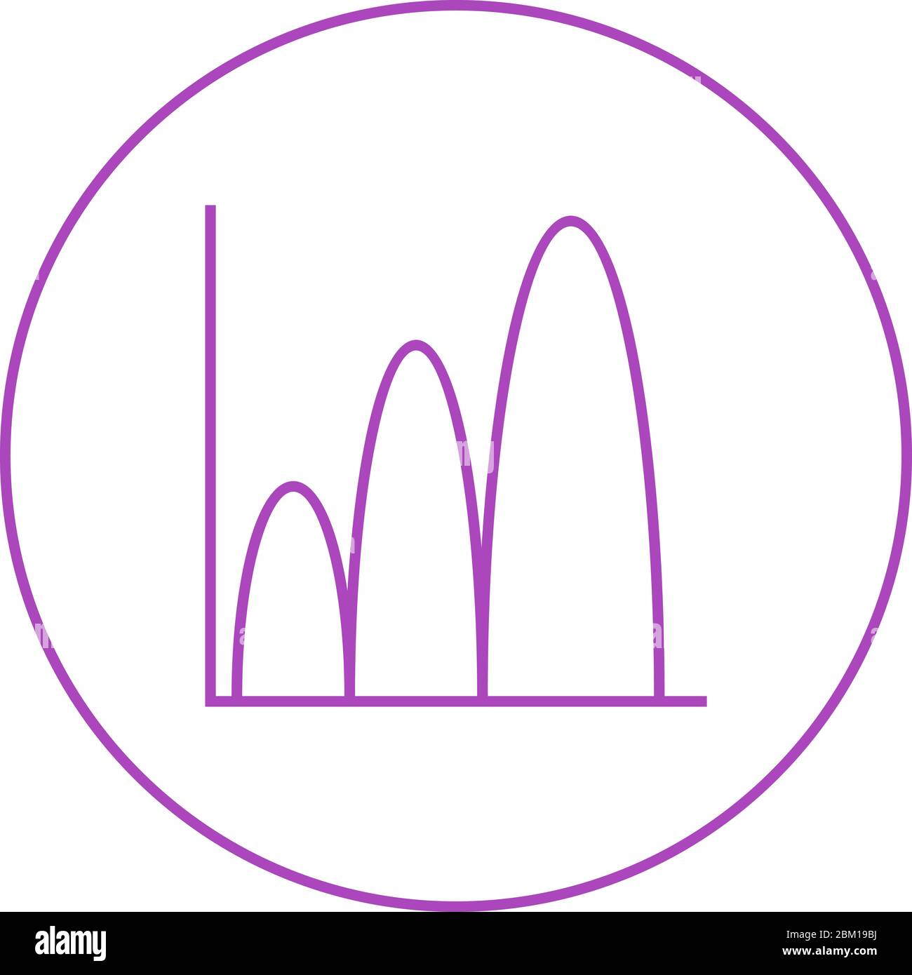 Bell shaped graph vector line icon hi-res stock photography and images ...