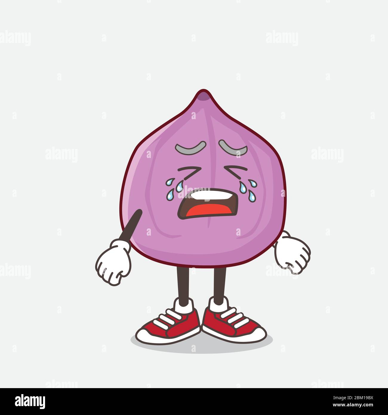 An illustration of Fig Fruit cartoon mascot character with shocked ...
