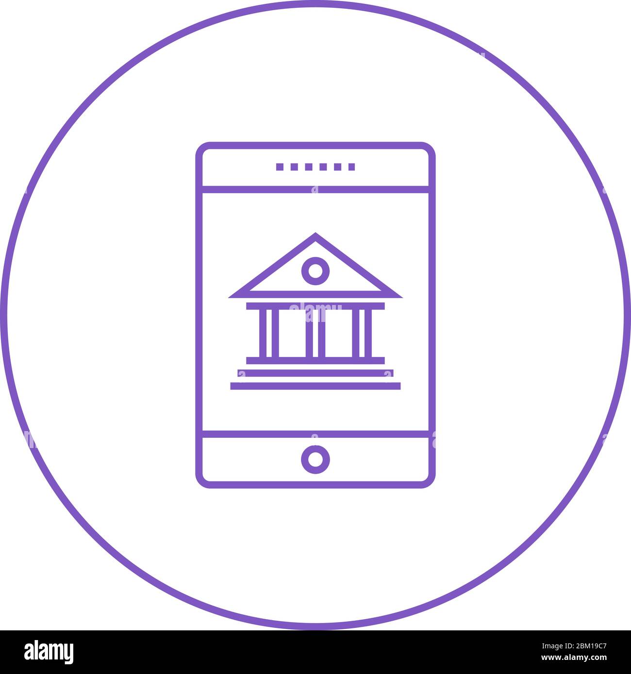 Beautiful mobile banking Vector line icon Stock Vector Image & Art - Alamy