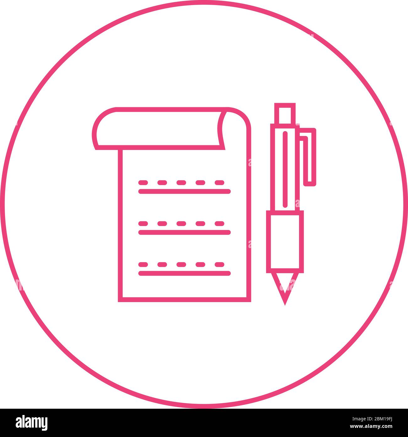 Beautiful write report vector line icon Stock Vector Image & Art - Alamy