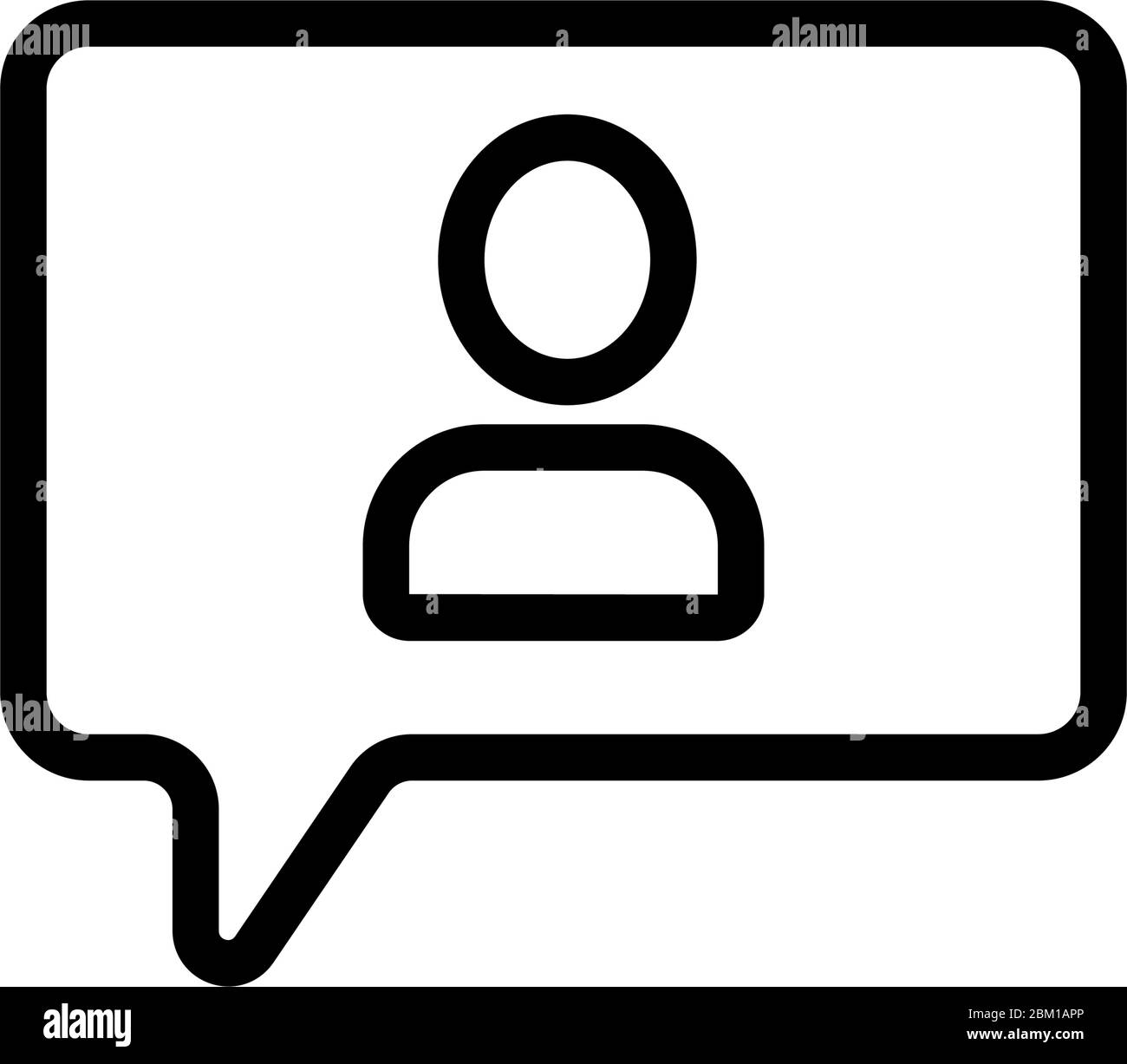 thought of particular person icon vector outline illustration Stock ...