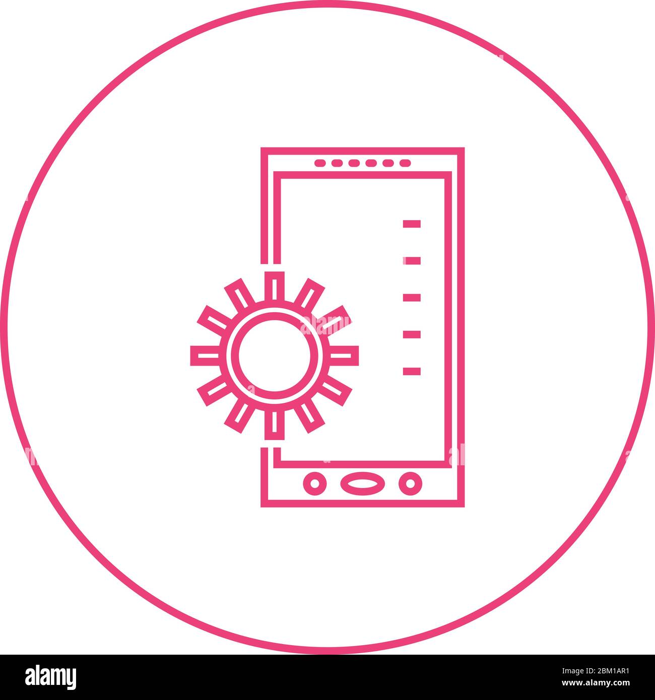 Beautiful Mobile settings vector line icon Stock Vector Image & Art - Alamy