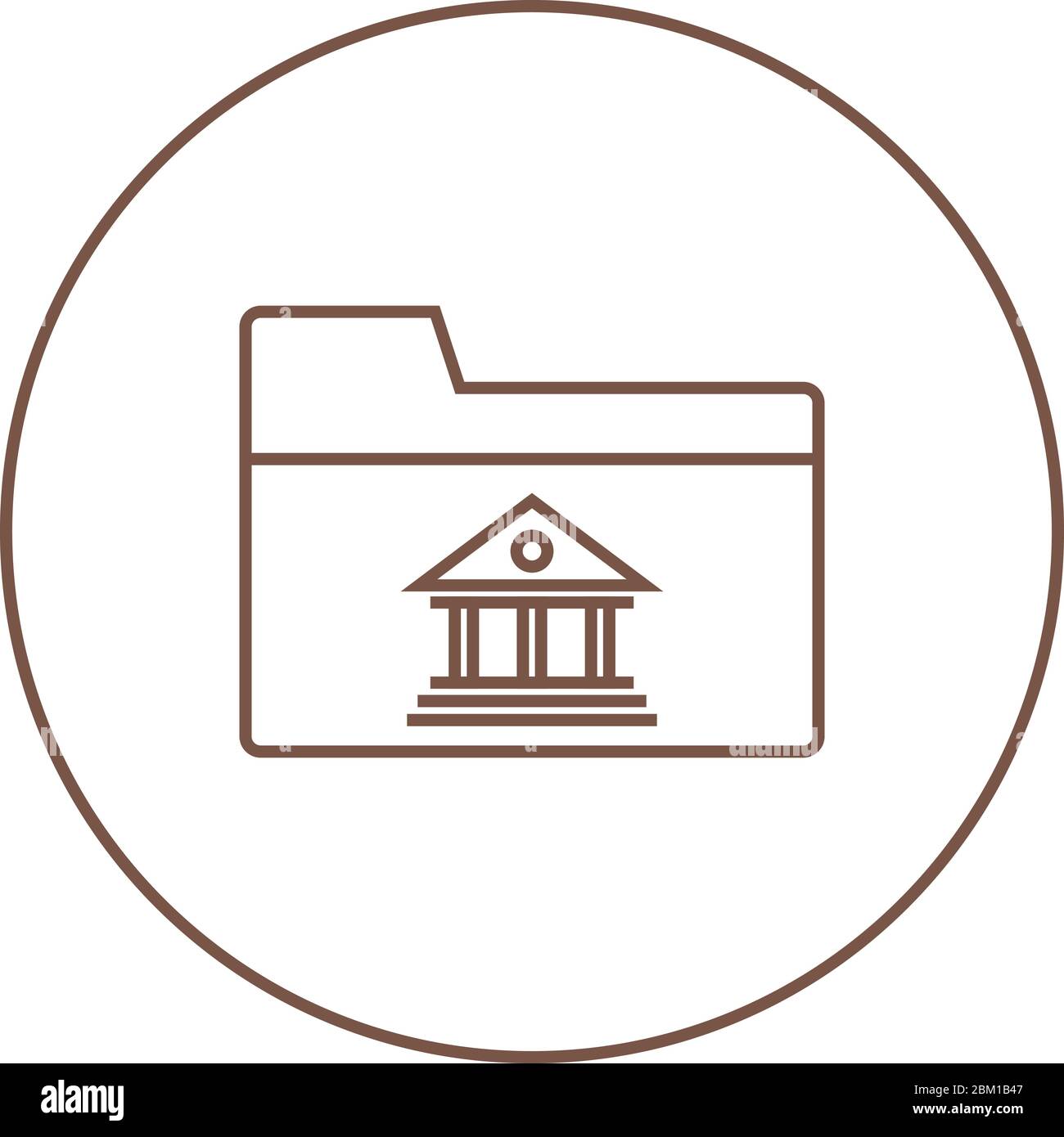 Beautiful Bank folder Vector line icon Stock Vector Image & Art - Alamy