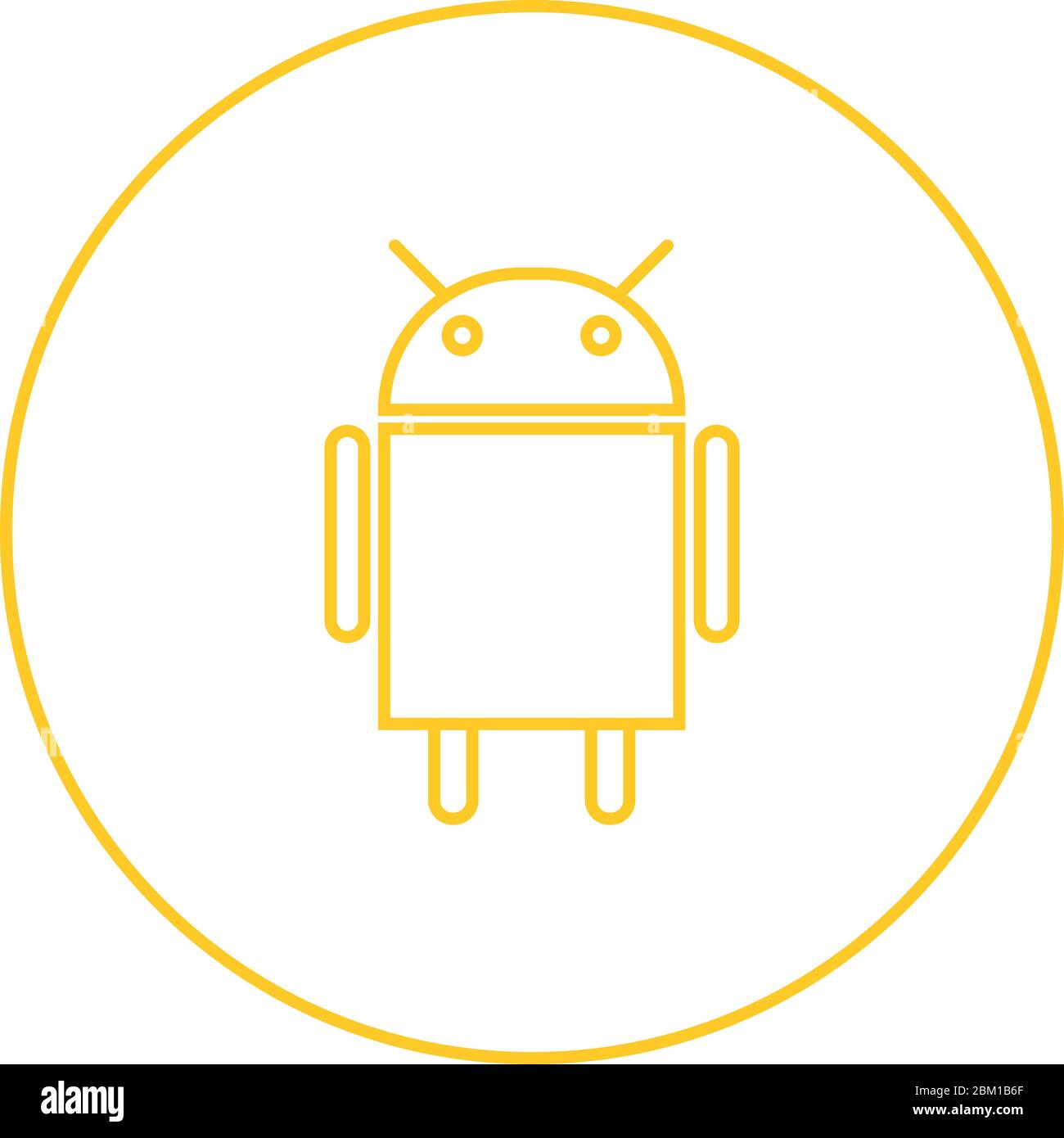Beautiful Android vector line icon Stock Vector Image & Art - Alamy
