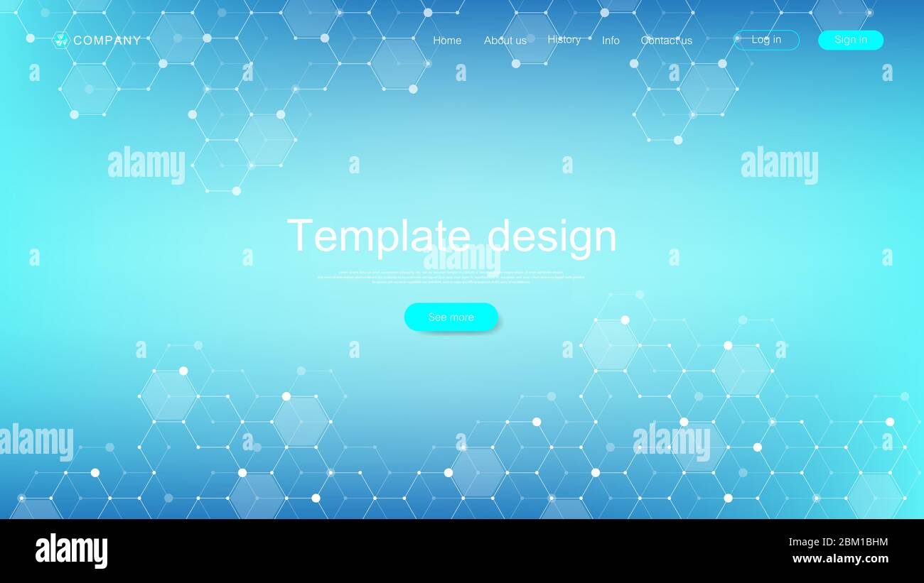 Medical landing page template design. Abstract health care banner ...