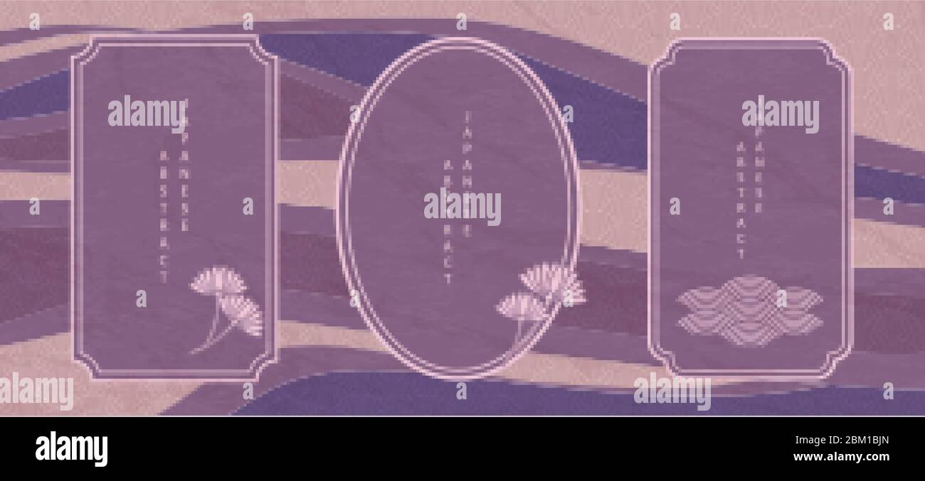 Oriental Japanese style abstract pattern background design purple ...