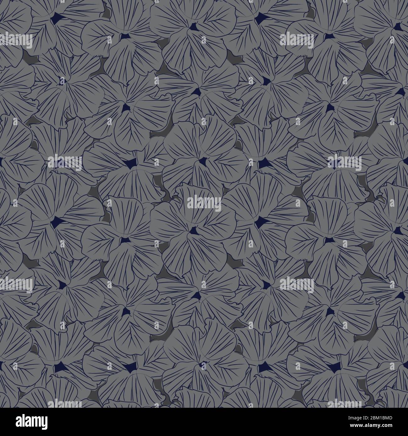 Grey Floral botanical seamless pattern background suitable for fashion ...