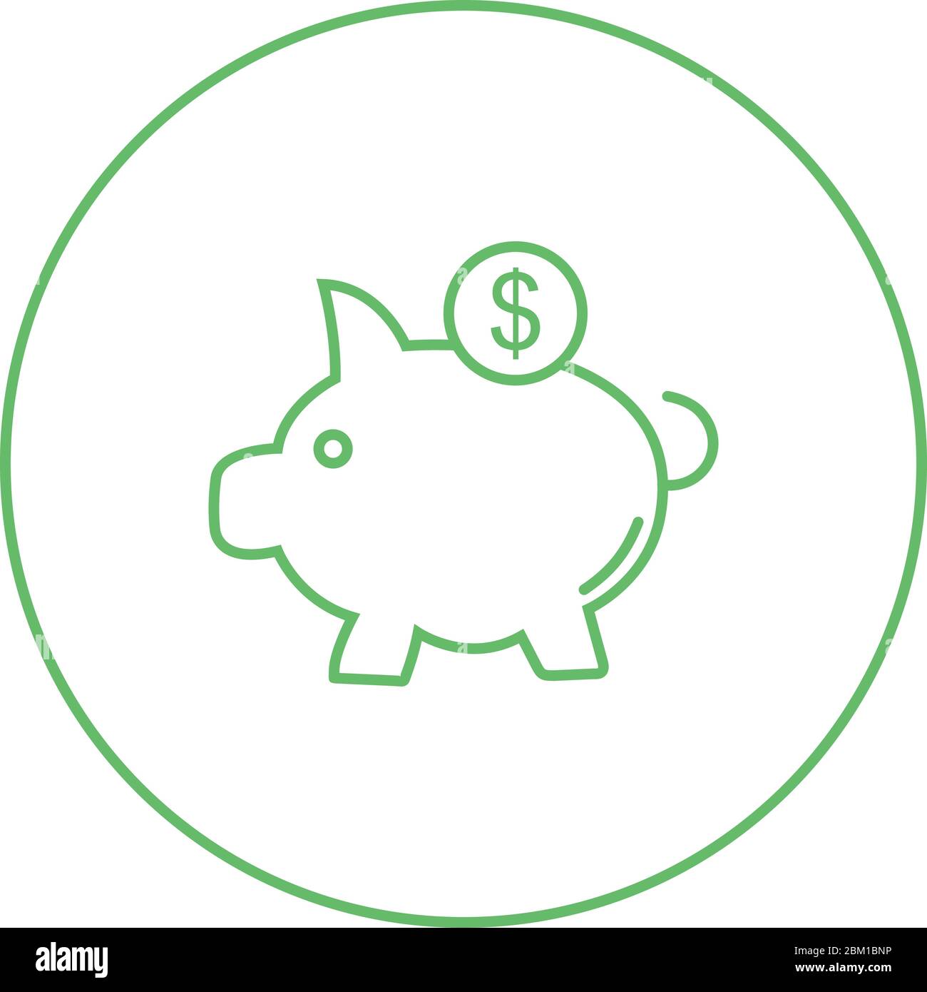 Beautiful Piggy vector line icon Stock Vector Image & Art - Alamy